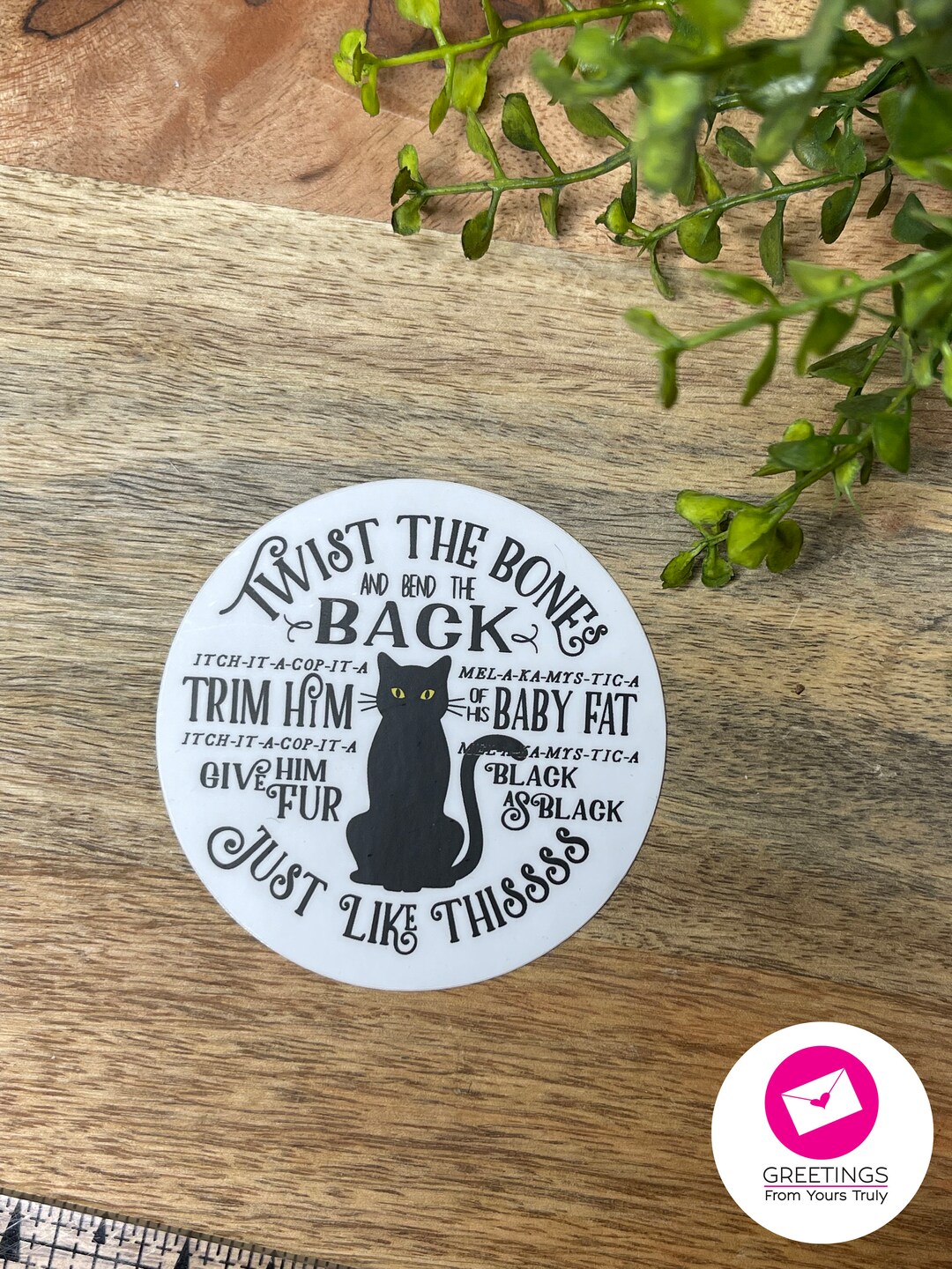 Binx Sticker, Twist the Bones, Cat Sticker, Halloween Sticker, Hocus ...