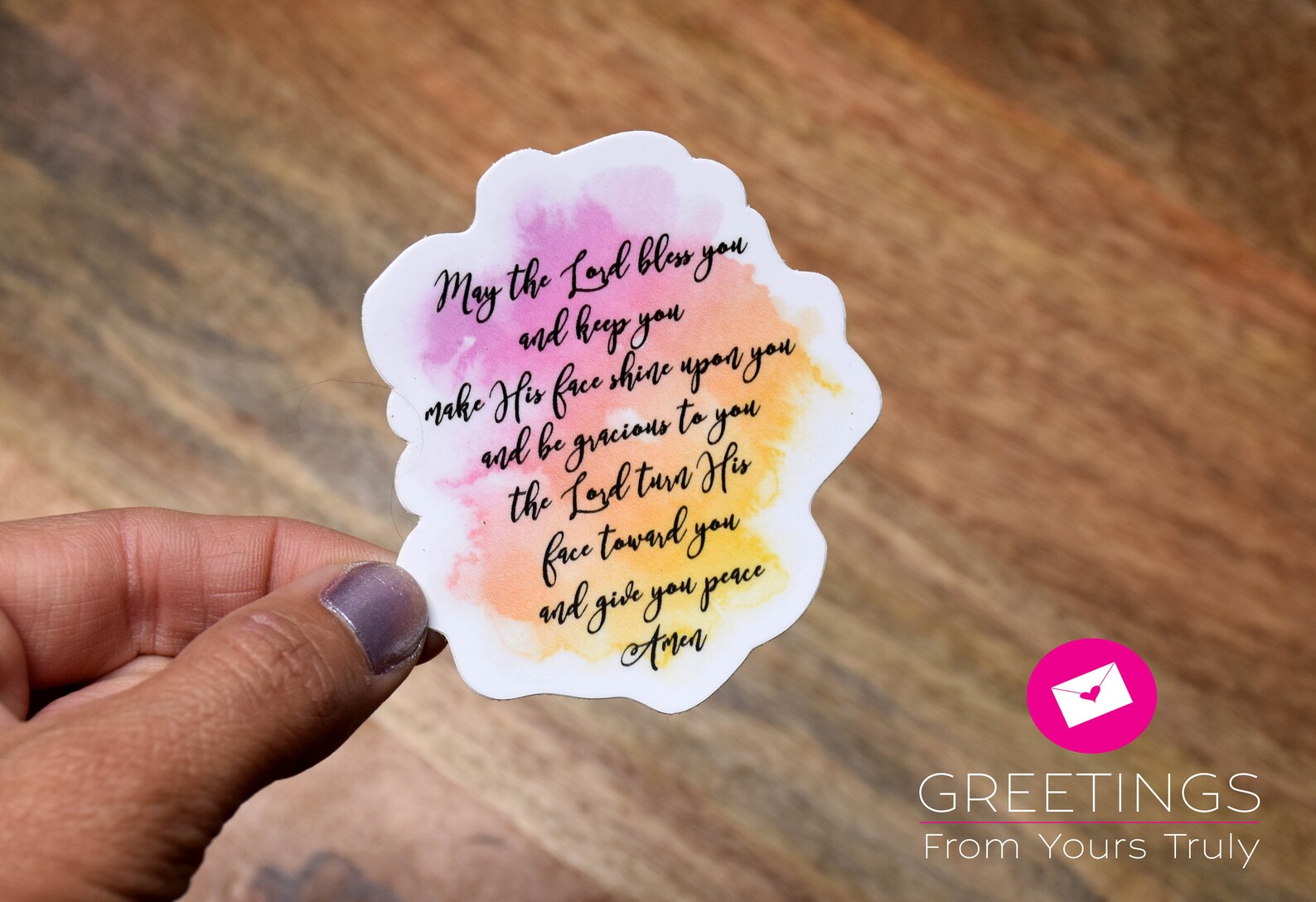 Christian Blessing Sticker the Lord Bless You and Keep You - Etsy
