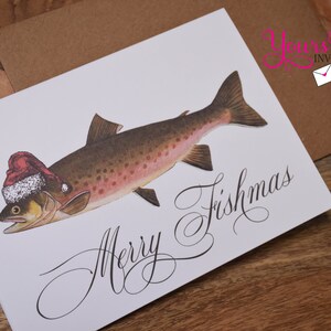 Merry Fishmas, Fisherman, Fish Christmas Card, Fish Santa, Funny ...