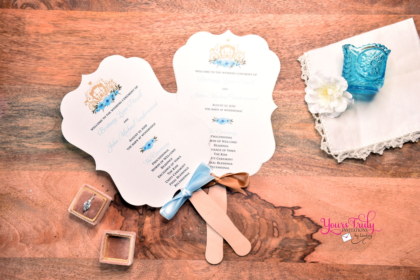 Wedding Program Fan Fairy Tale Program Cinderella's - Etsy