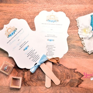 Wedding Program Fan, Fairy Tale Program, Cinderella's Carriage, Fairy ...
