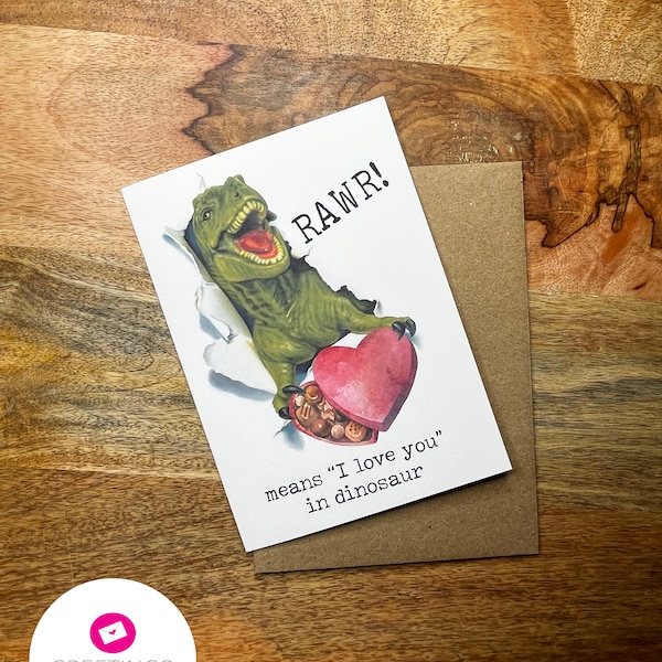 Dinosaur Valentine - Etsy