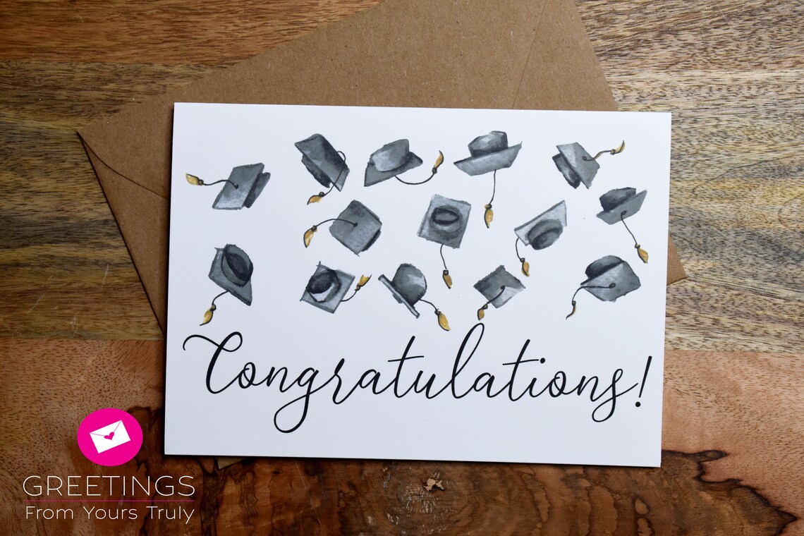 Graduation Card Congratulations Graduate Diploma College - Etsy