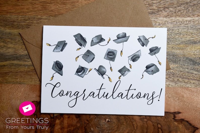 Graduation Card Congratulations Graduate Diploma College - Etsy