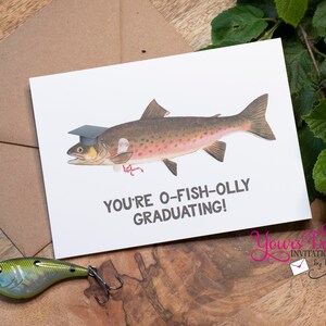 O-fish-olly Graduating! Graduation Trout, Grad, Fish With Hat and ...