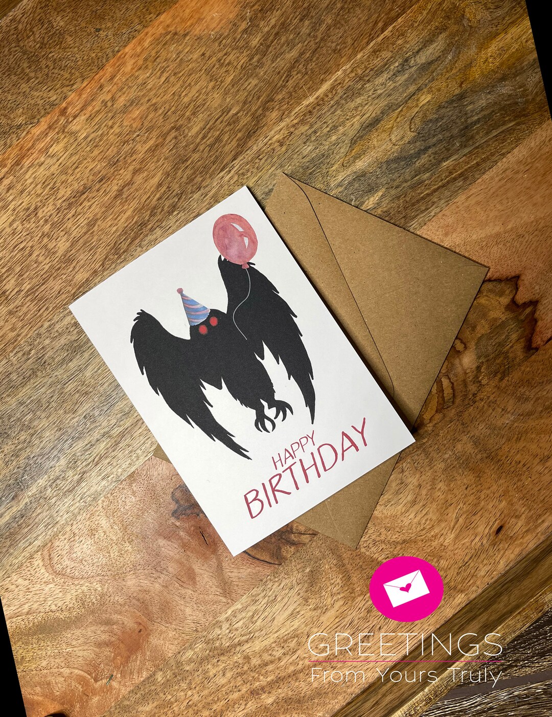Mothman Brithday Card, Mothman, Cryptoid, Cryptoid Hunter, West ...