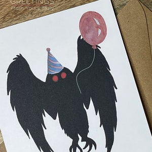 Mothman Brithday Card, Mothman, Cryptoid, Cryptoid Hunter, West ...