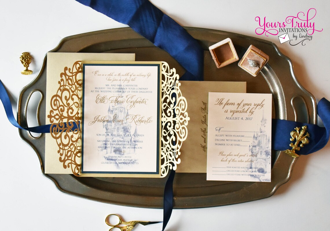 Castle Invitation Cinderella Invitation Fairytale - Etsy