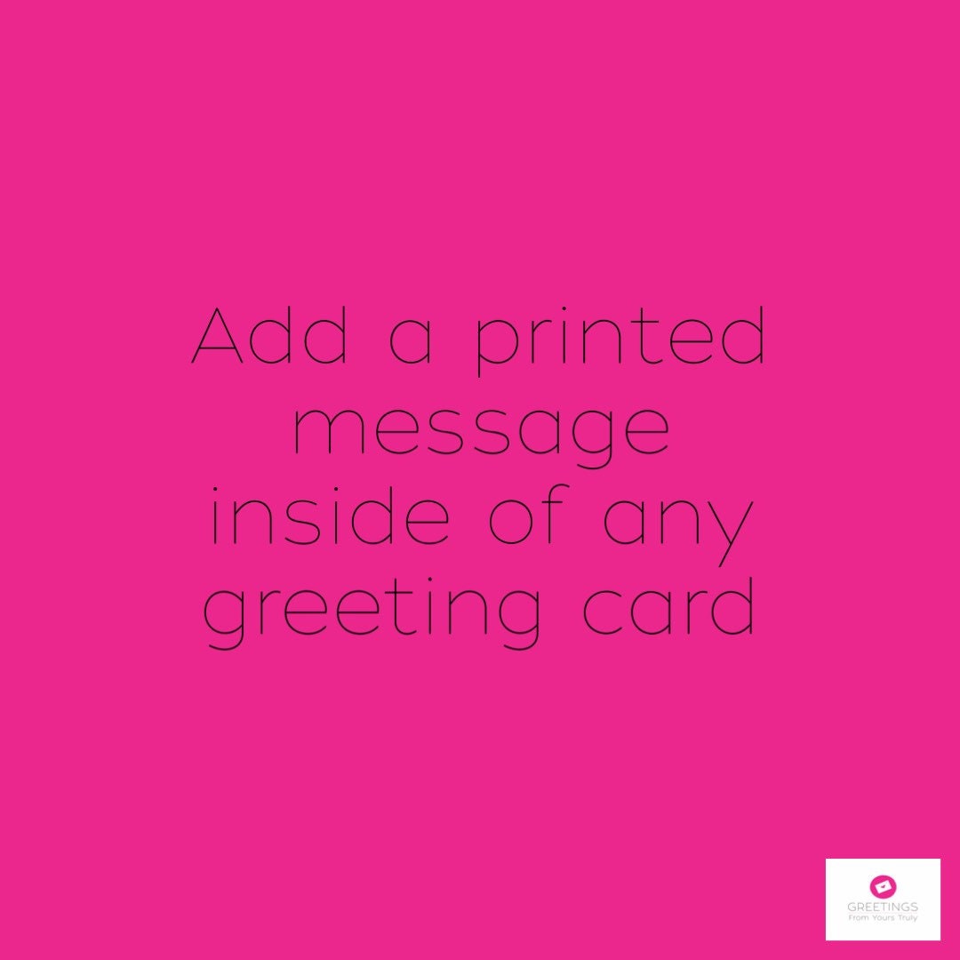 Add a Custom Message to a Greeting Card From Yours Truly - Etsy