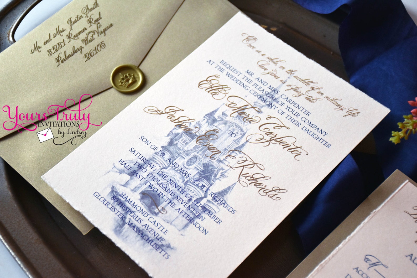 Castle Invitation Cinderella Invitation Fairytale - Etsy