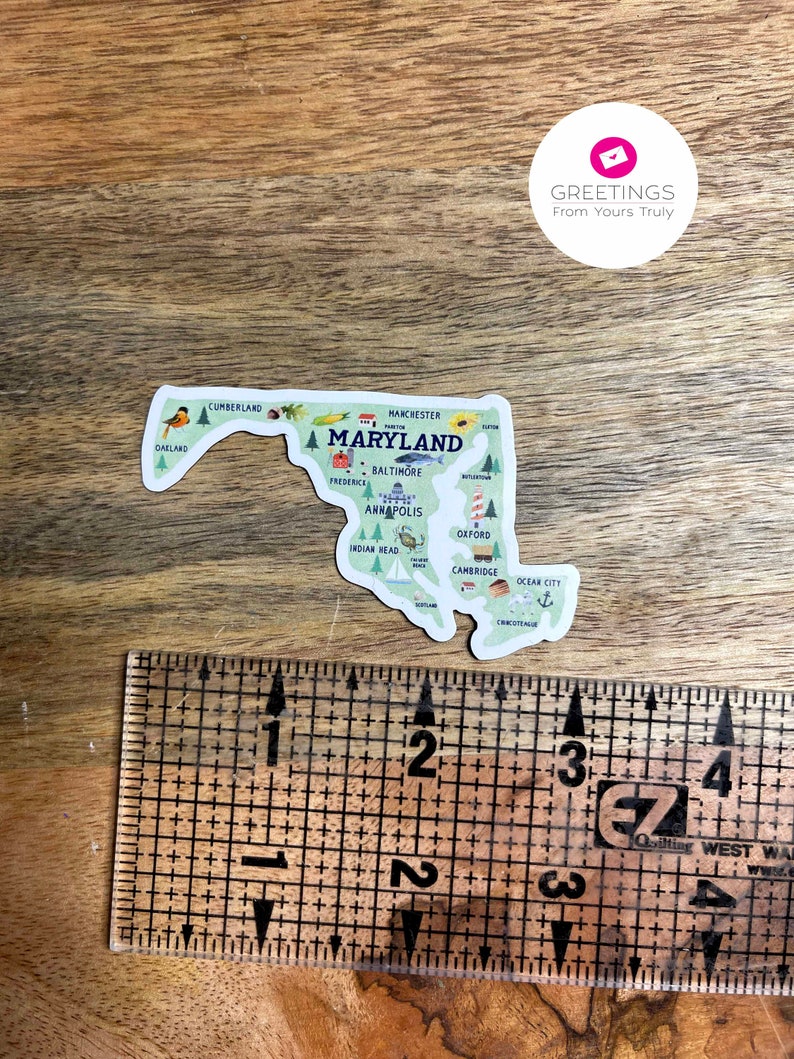 Maryland State Sticker: Waterproof Vinyl Decal or Magnet - Etsy