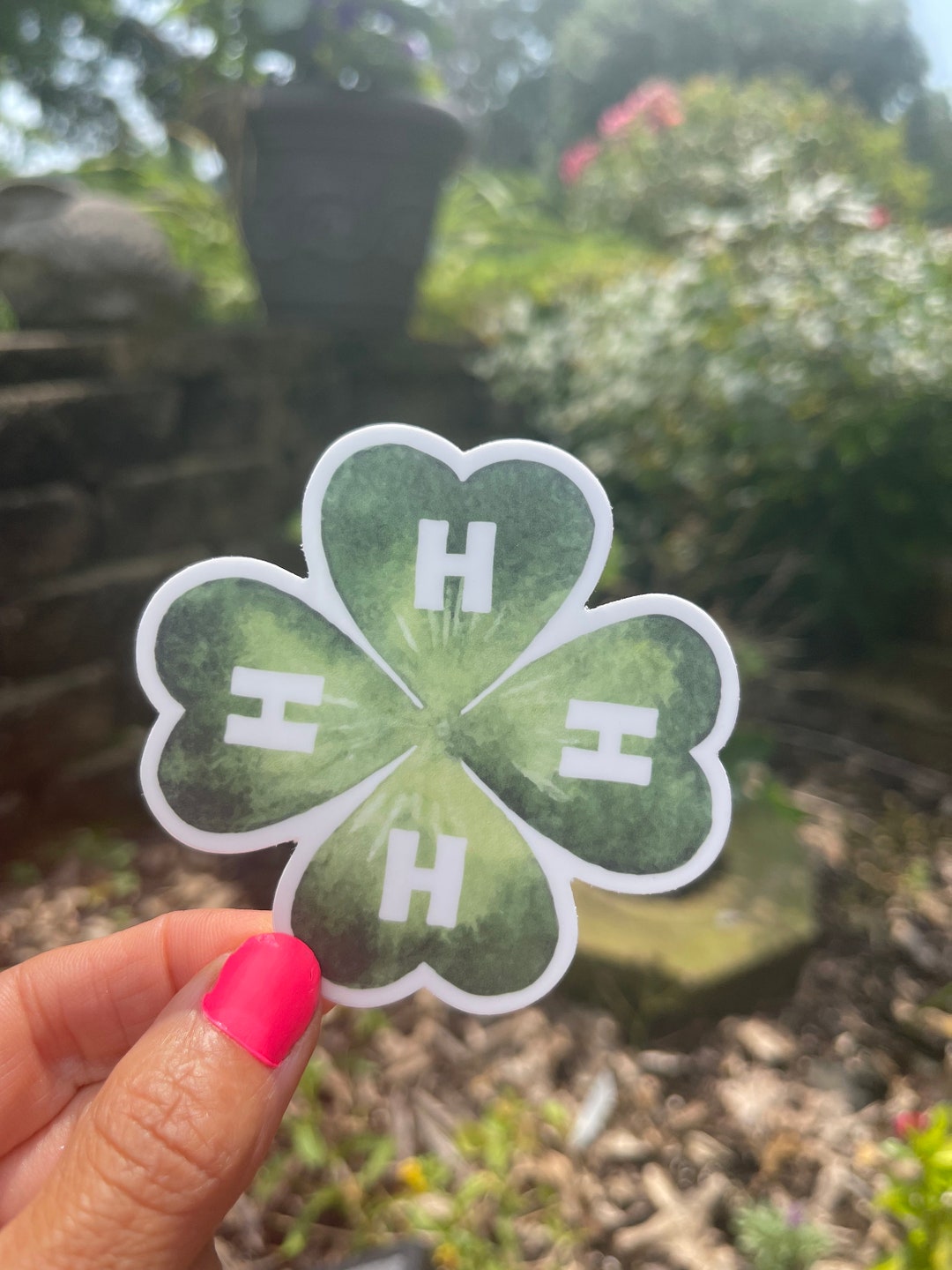 4-H Four Leaf Clover Sticker: Waterproof Vinyl Decal (3") - Etsy