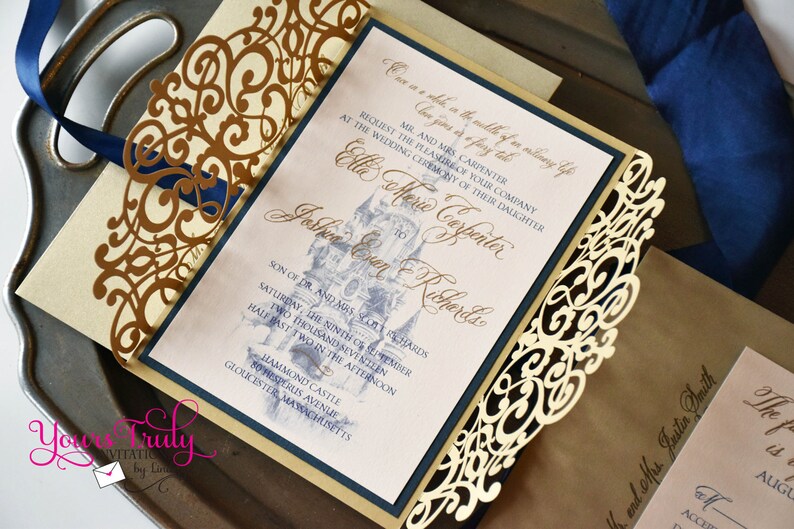 Castle Invitation Cinderella Invitation Fairytale - Etsy