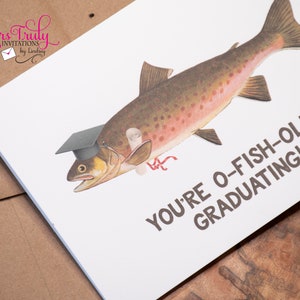 O-fish-olly Graduating! Graduation Trout, Grad, Fish With Hat and ...