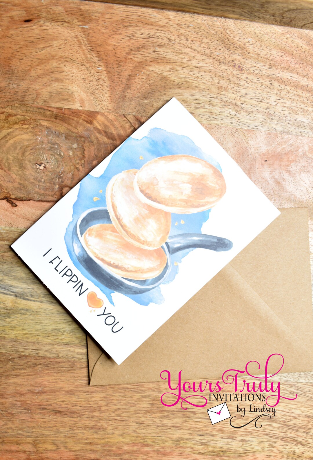Pancake Card I Love You Card I Flippin Love You Maple - Etsy UK