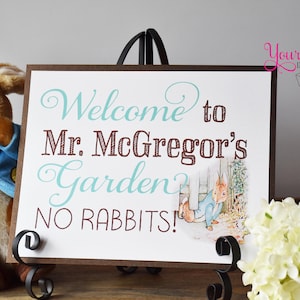 Mr. Mcgregor's Garden Sign: No Rabbits Birthday Party Decor (8x10) - Etsy