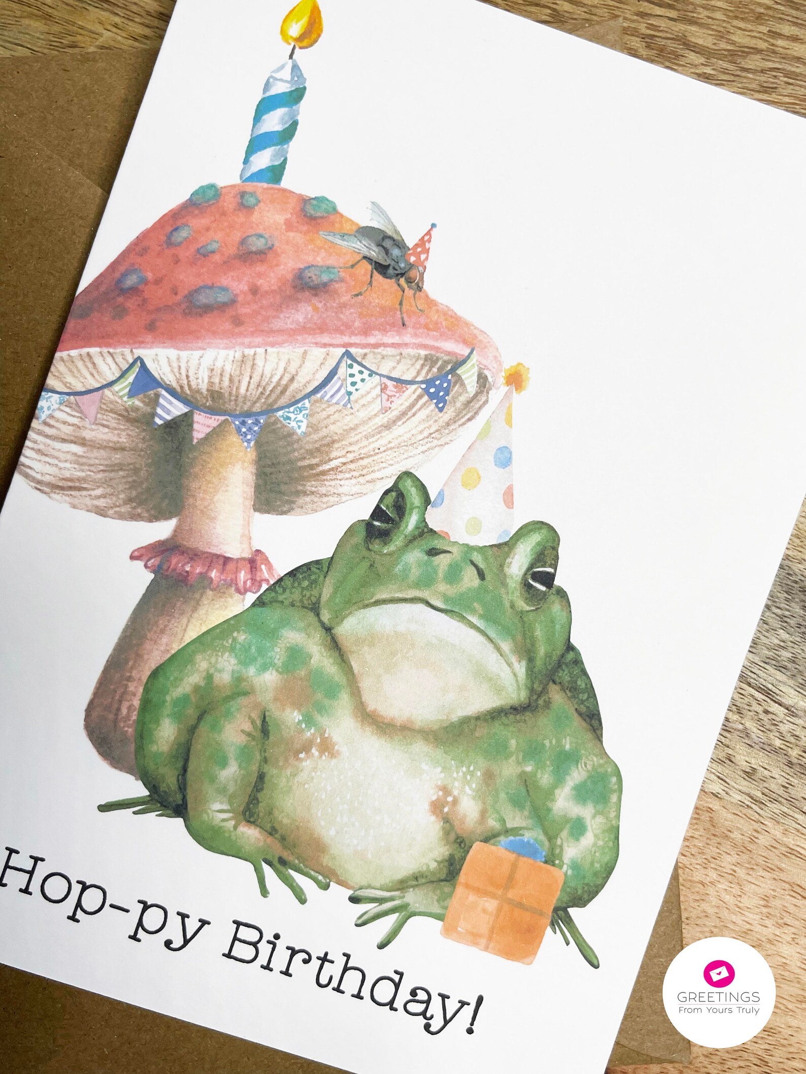 Hoppy Birthday Toad Card: Froggy Birthday Greeting - Etsy