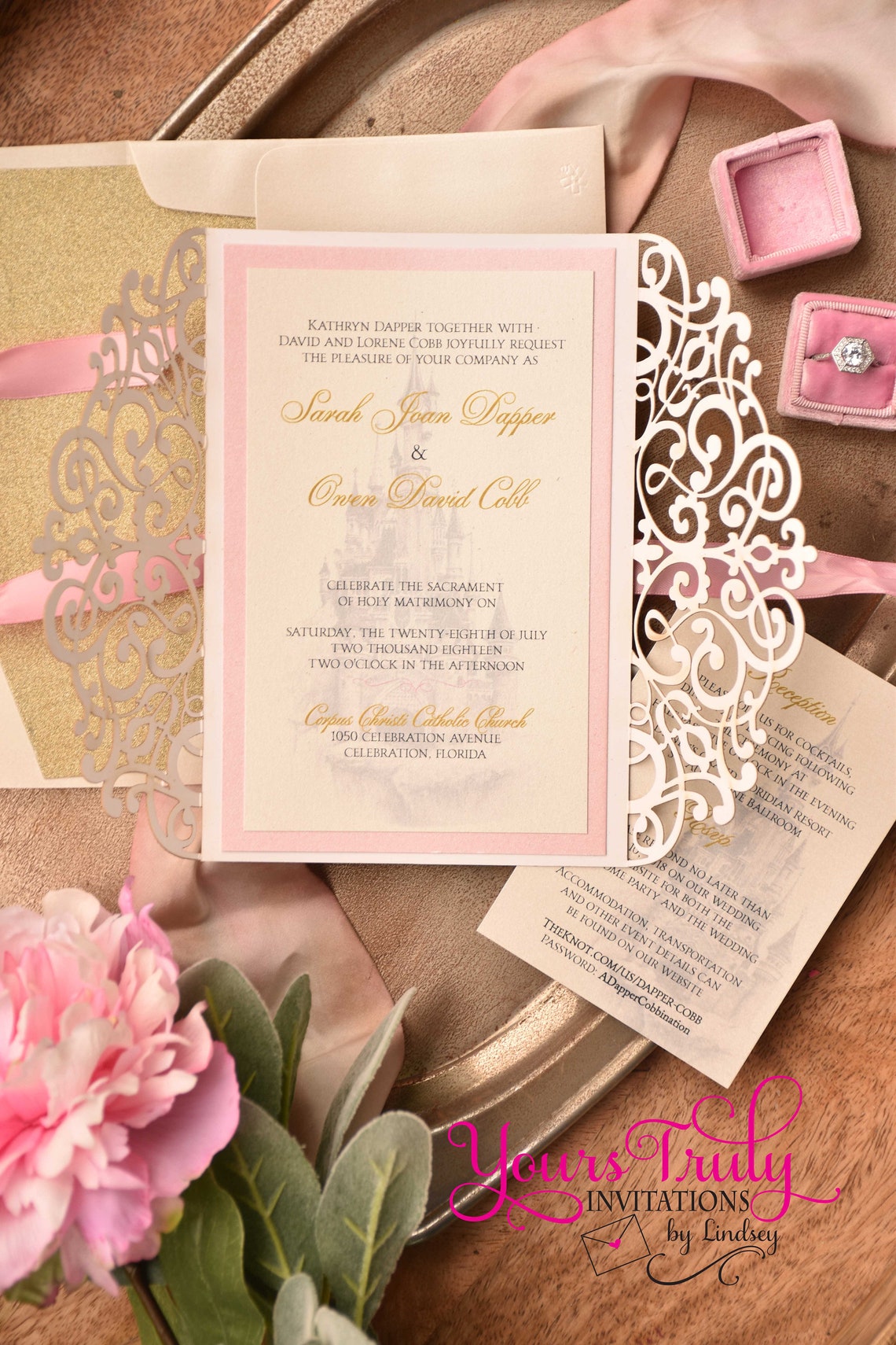 Castle Invitation Cinderella Invitation Fairytale - Etsy