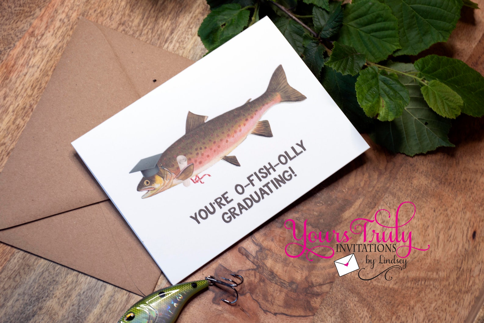 O-fish-olly Graduating Graduation Trout Grad Fish With Hat - Etsy