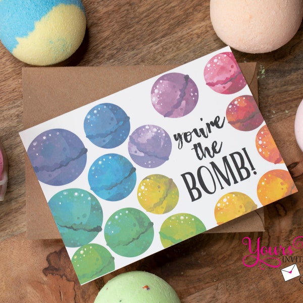 You're the Bomb Birthday Card - Etsy