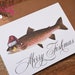 Merry Fishmas, Fisherman, Fish Christmas Card, Fish Santa, Funny ...