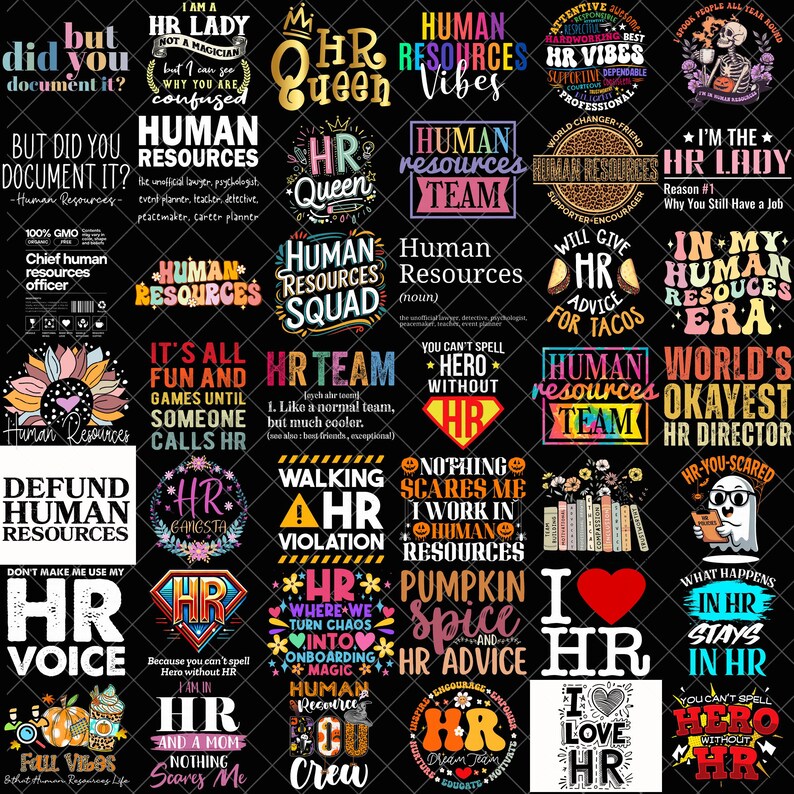 Human Resources Png Bundle, Funny HR Quotes Png, HR Queen HR Squad ...