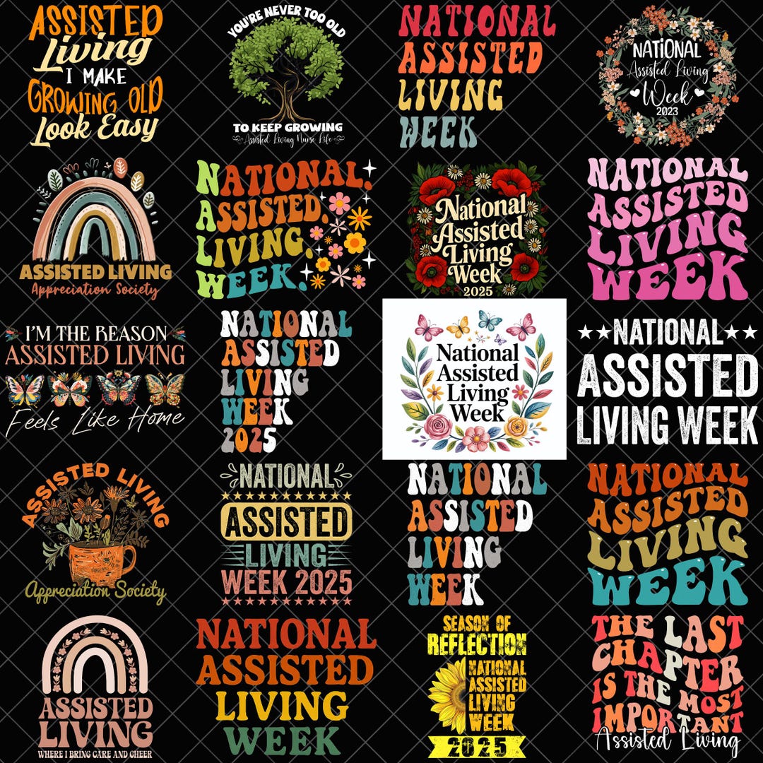 National Assisted Living Week Png Bundle, Senior Care Appreciation Png ...