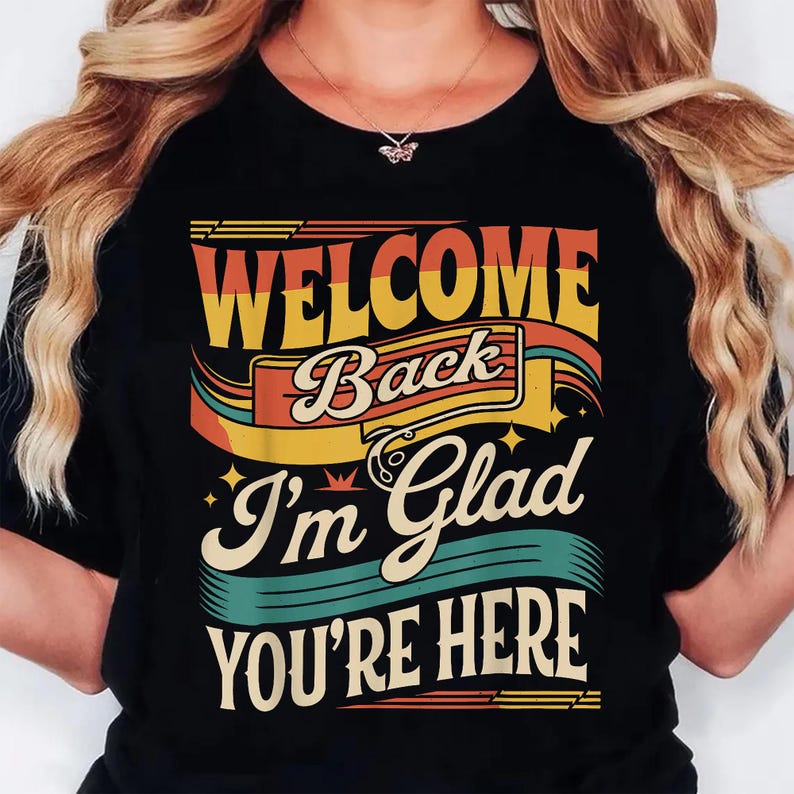 Welcome Back I'm Glad You're Here Png Svg, Back to School Sublimation ...
