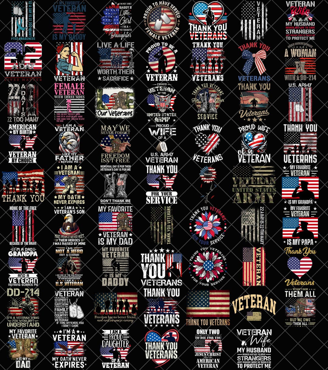 Veterans Day PNG Bundle, USA Army Veteran PNG, Patriotic Military ...