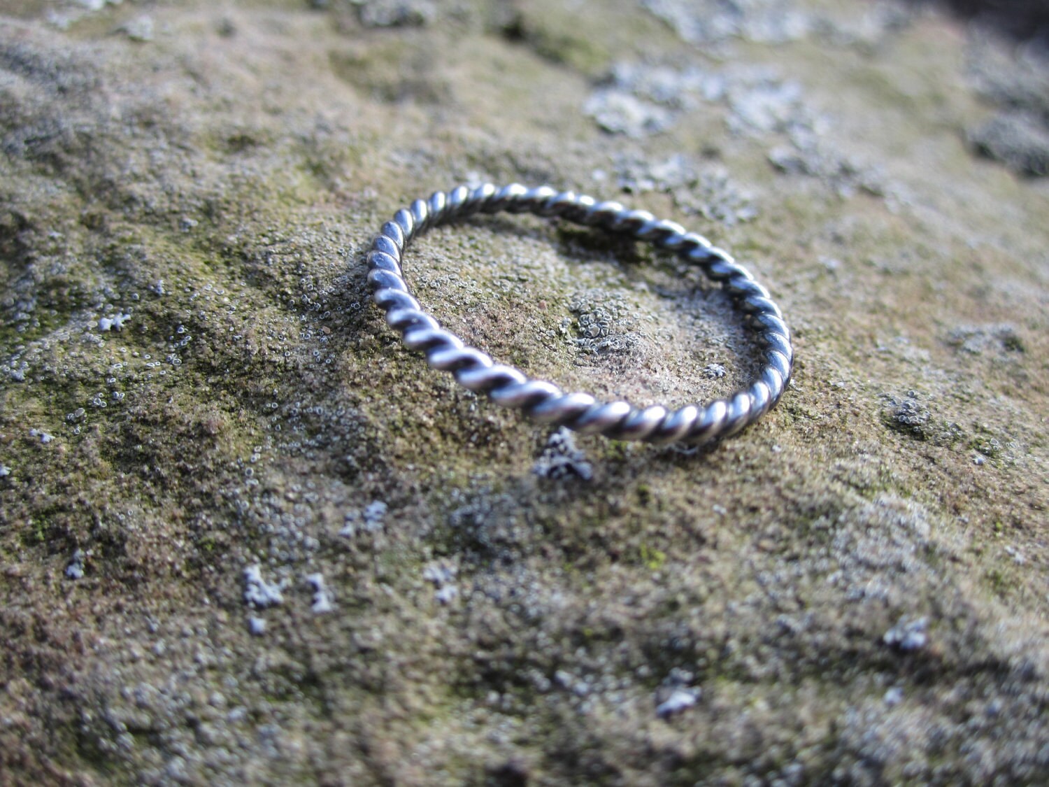Single Twisted Rope Stackable Sterling Silver Stack Ring - Etsy