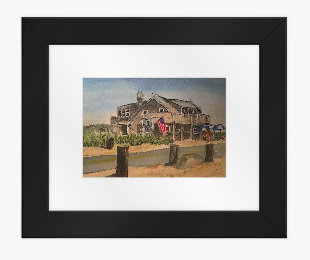 The Barnacle, Cape Cod – Nostalgic Watercolor Print, 8x10 Framed - Etsy