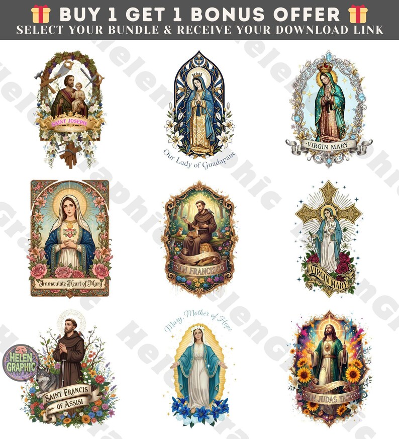 Saints of Hope Png Bundle, 100 PNG Saint Francis of Assisi, Saint ...