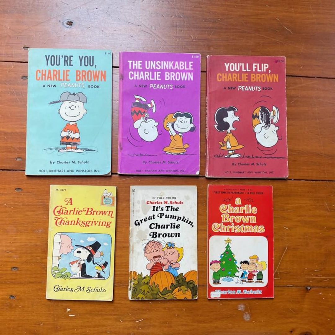 Six Assorted Vintage Charlie Brown Paperback Books, - Etsy