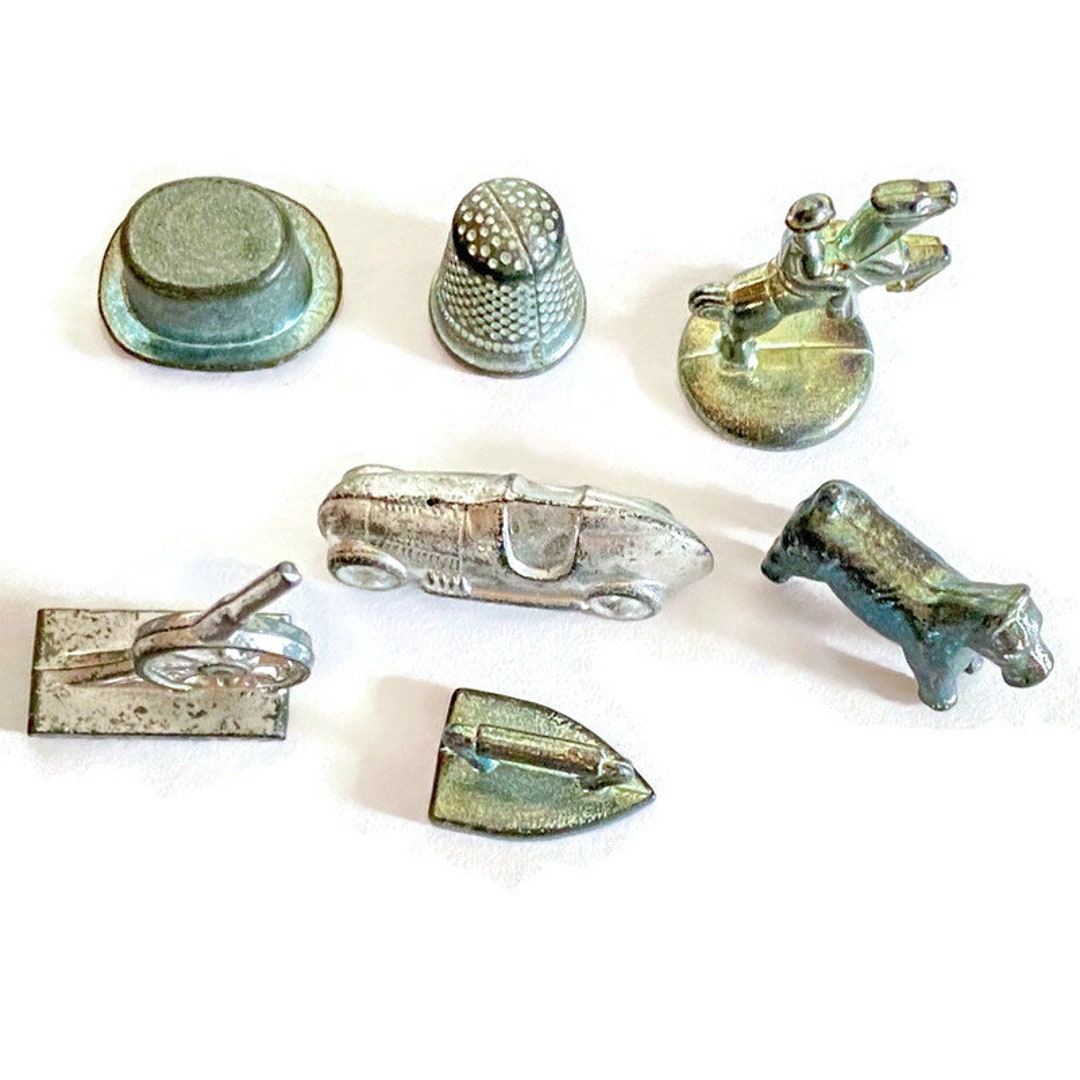 Lot of 7 Vtg Monopoly Tokens – Metal Game Pieces, Discontinued ...