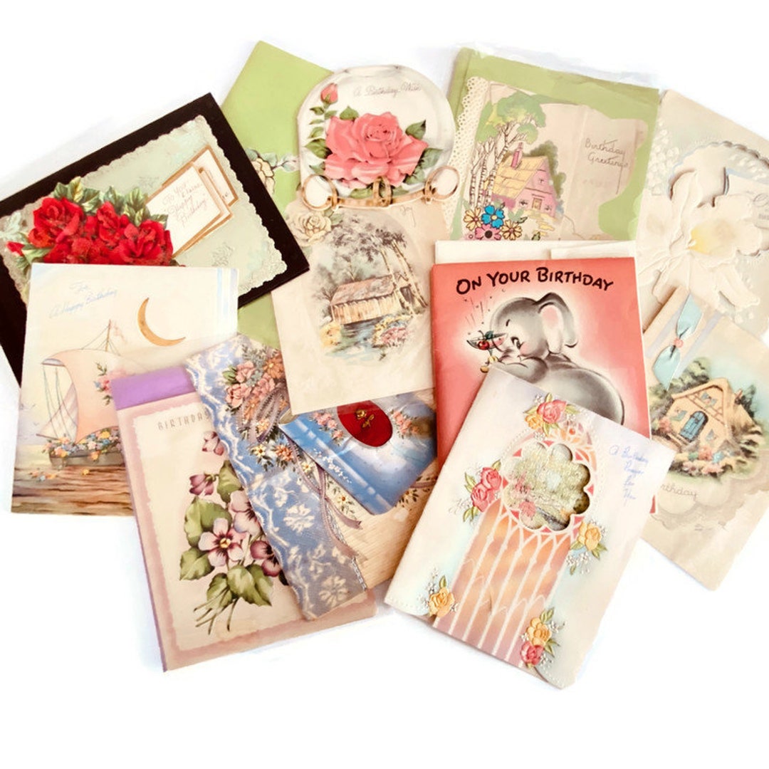 Pack of 10 1930s, 40s, and 50s, Greeting Cards, Mixed Lots of 10 Each ...