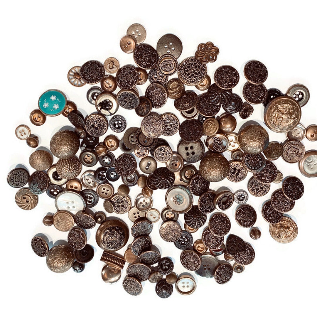 Assorted Sizes Bulk Vintage Buttons in Shades of Gold - Etsy