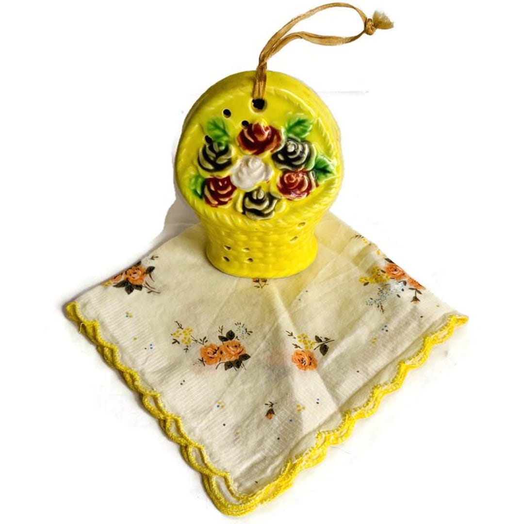 A 1950s Ceramic Potpourri Vase in a "basket of Flowers" Design, Made in ...