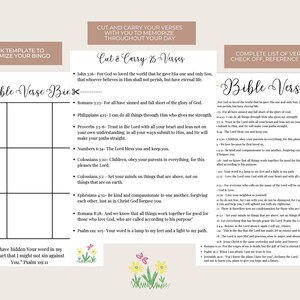 Bible Verse Bingo Bundle, Digital Download, Bible Verse Memorization ...