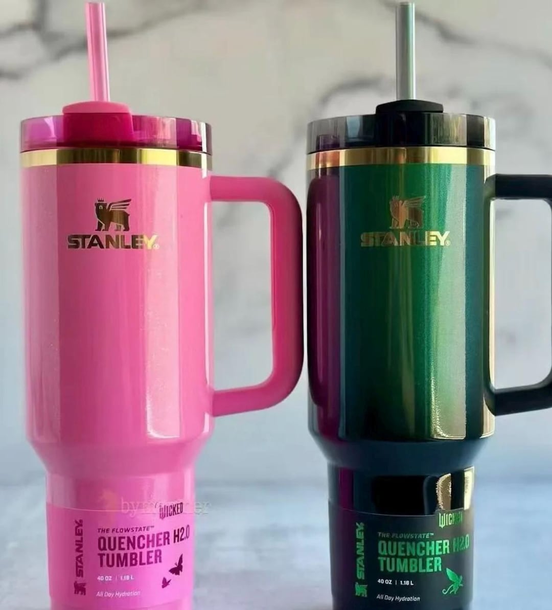 Glinda Wicked Stanley Cup With Name,midnight Glitz Stanley Cup 40 Oz ...