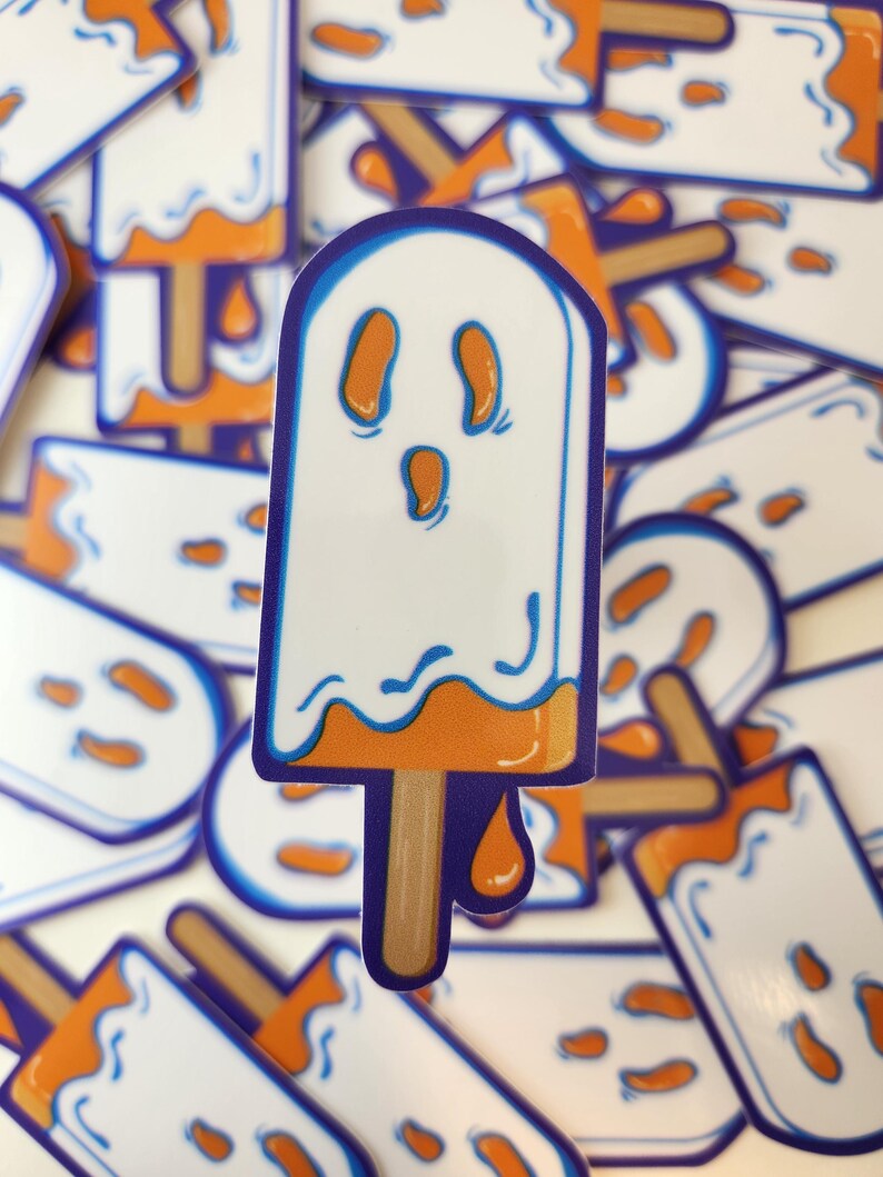 Ice Screamcicle Ghost Sticker - Etsy