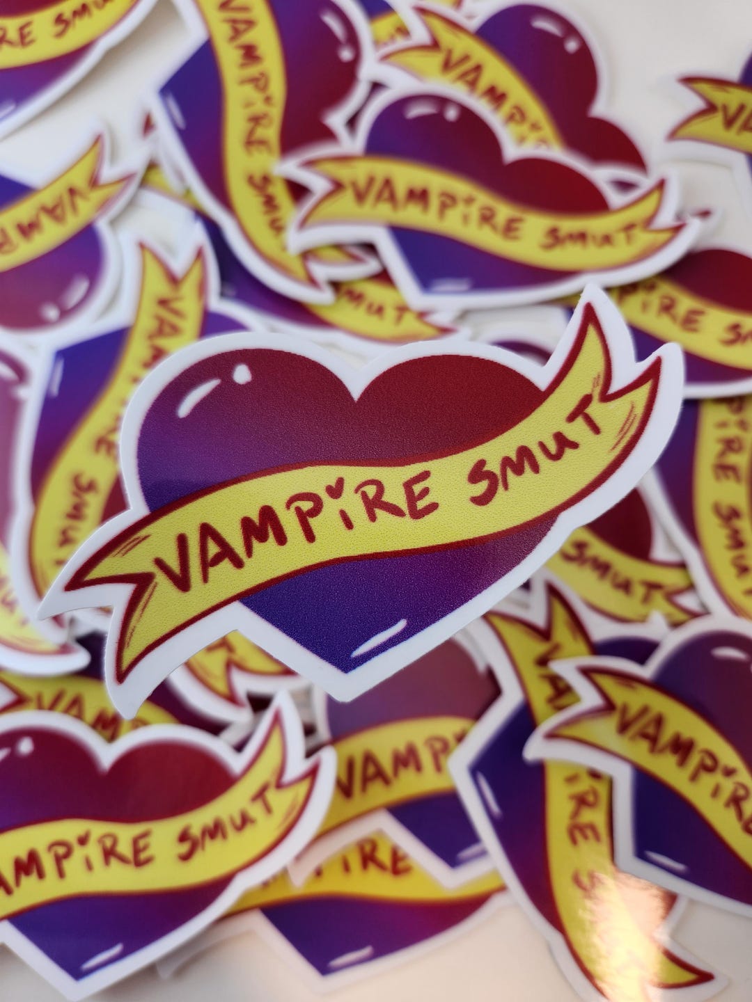 Vampire & Fairy Smut Heart Tattoo Stickers - Etsy