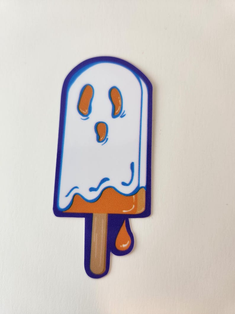Ice Screamcicle Ghost Sticker - Etsy