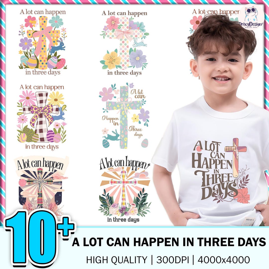10+ Christian Easter Bundle Clipart PNG, A Lot Can Happen in Three Days ...