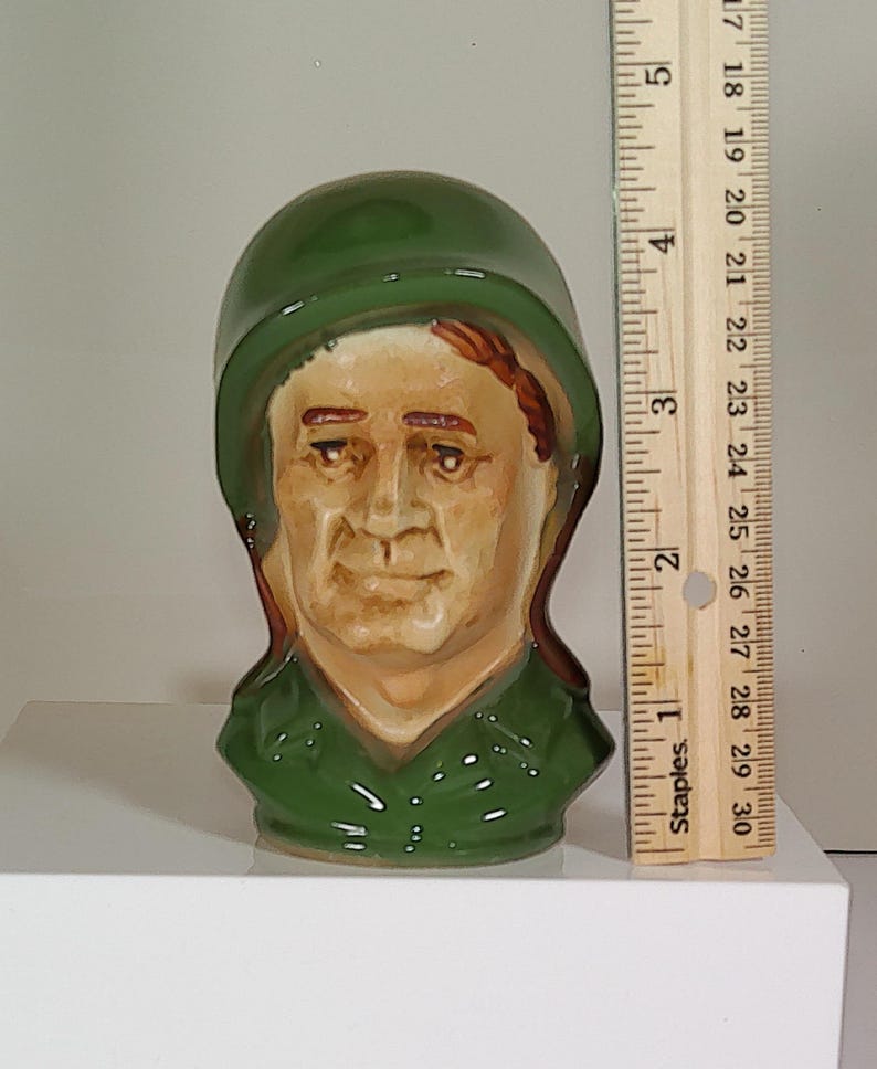 Vintage Ceramic GI Joe WWII Soldier Bust Decanter Top - Etsy
