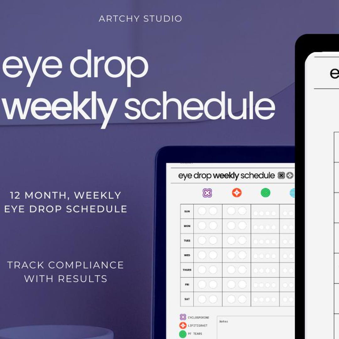 Dry Eye Drop Weekly Schedule - Track Cyclosporine, Lifitegrast ...