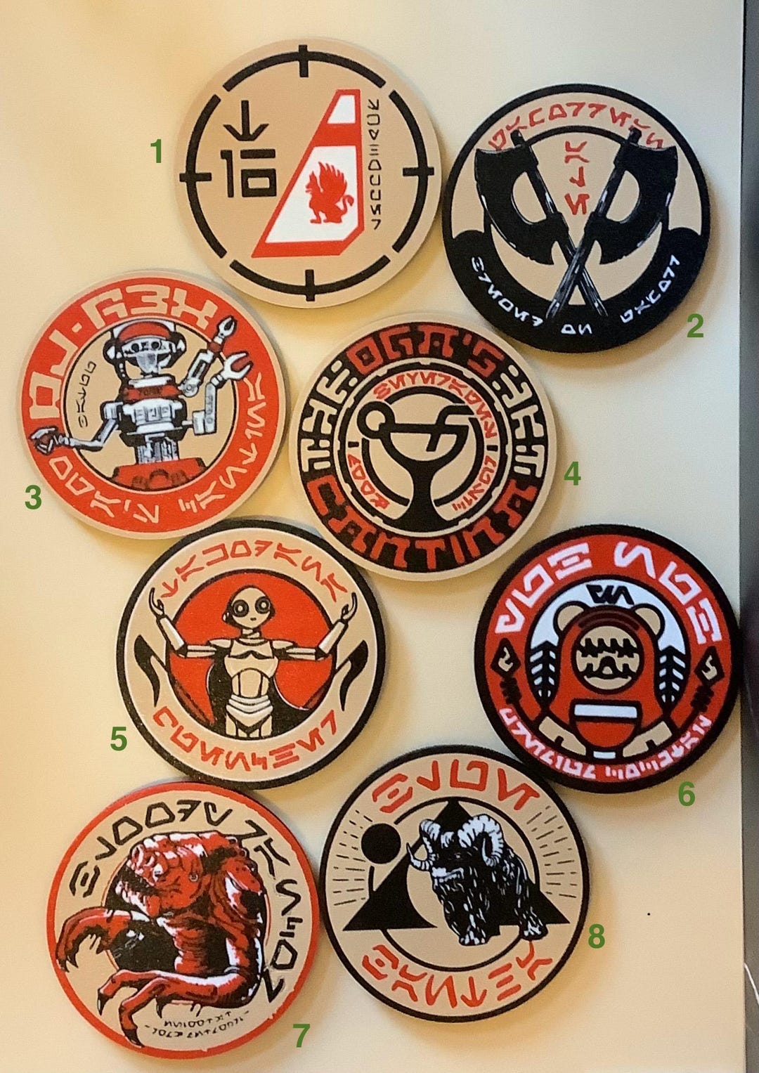 Oga's Cantina - 8 Assorted Coasters - 3D Printed - Etsy