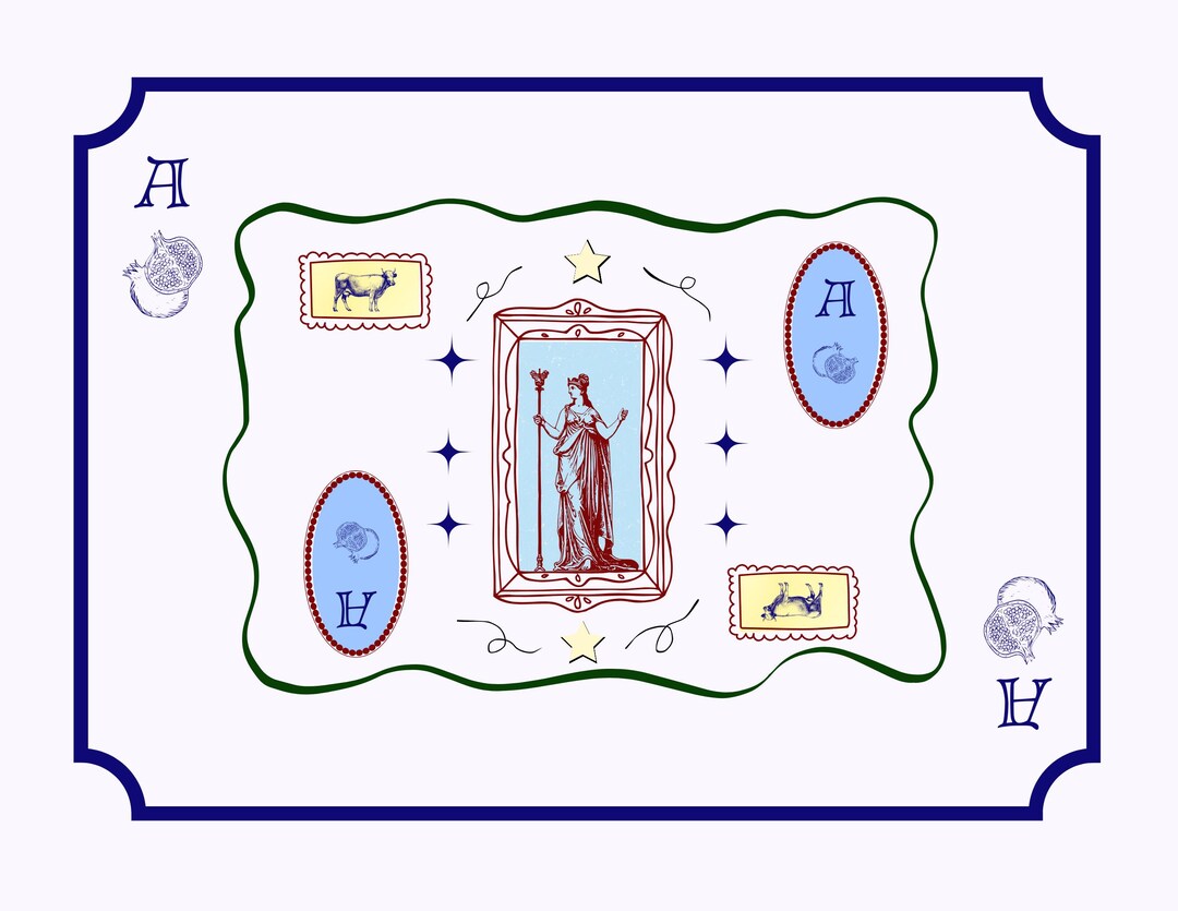 Hera Notecard Set of 10 – Custom Initial Stationery – Greek Goddess ...