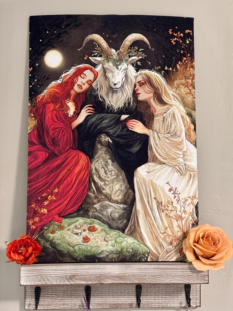Witches Summer Solstice Art Print: Goat God Forest Ritual - Etsy