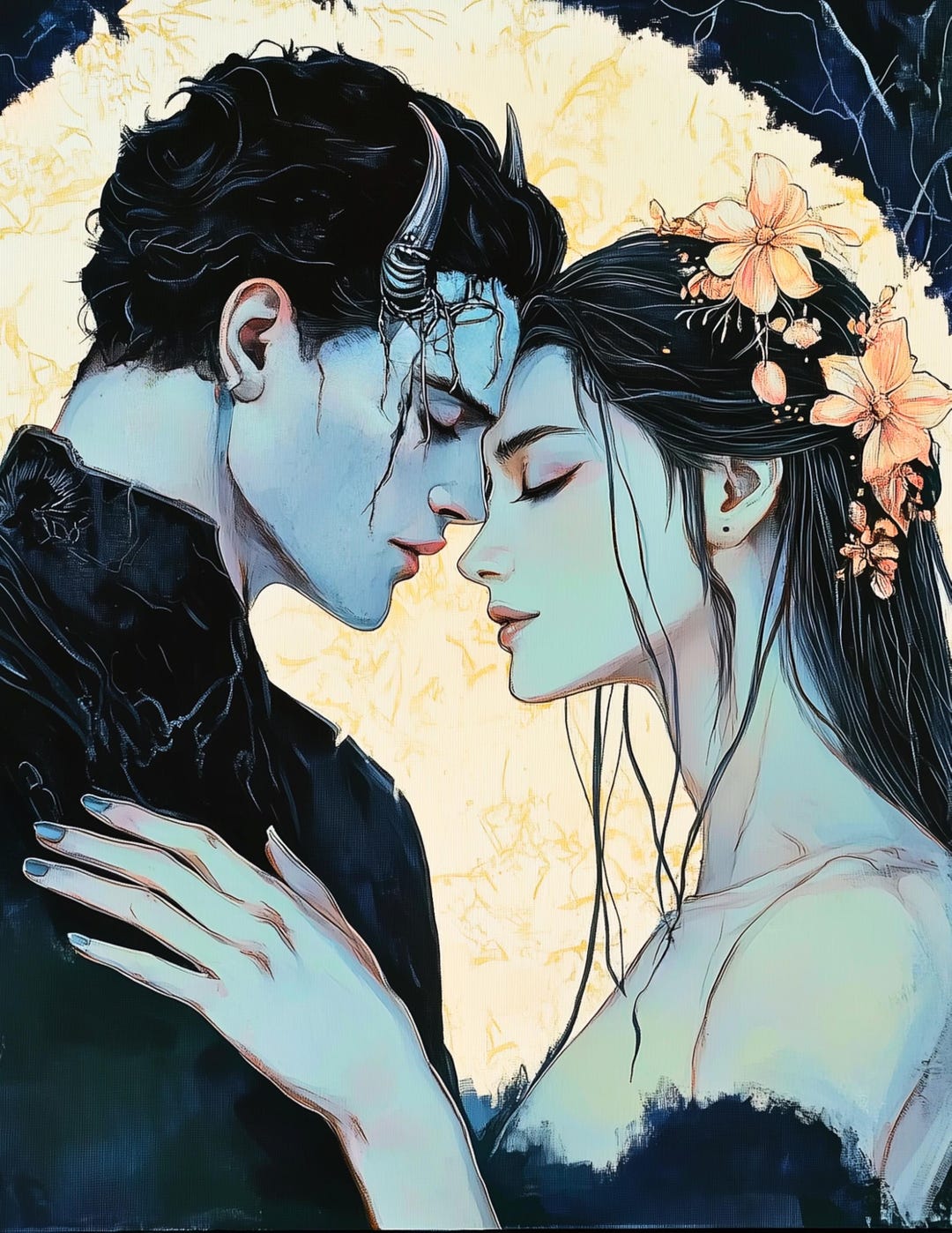 Bitter Sweet | Romantic Wall Decor, Mythical Couple Illustration, Gift ...