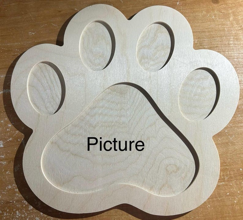 Custom Wood Paw Print - Etsy